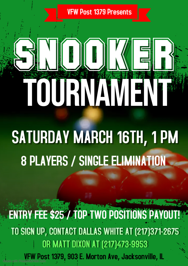 Snooker Tournament - Jacksonville, IL