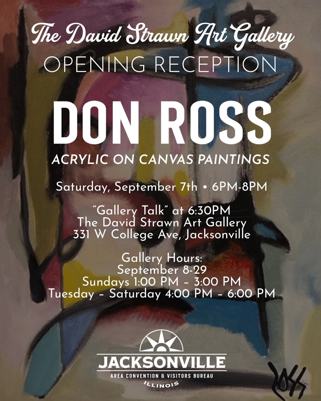 David Strawn Art Gallery - Acrylic on Canvas Paintings by Don Ross - Jacksonville, IL